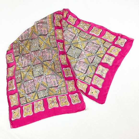 Vintage | Accessories | Vintage 6s Silk Psychedelic Print Scarf | Poshmark